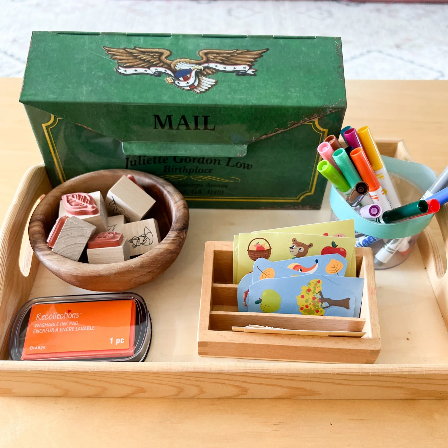 Pre-writing practice for kids: Card Marking Station — Halfway Montessori