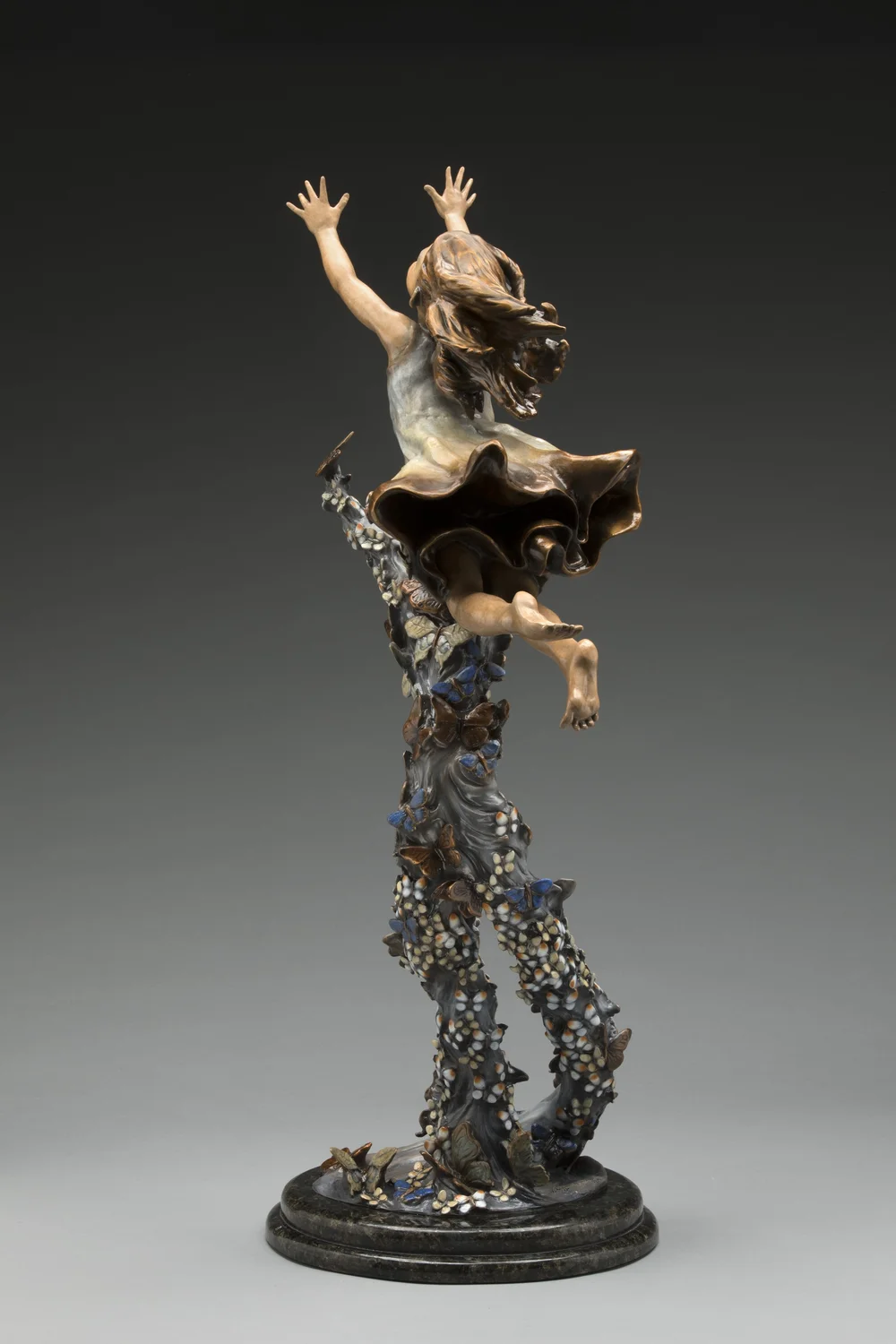 Lift Her With Butterflies — Figurative Bronze Sculpture - Angela Mia ...