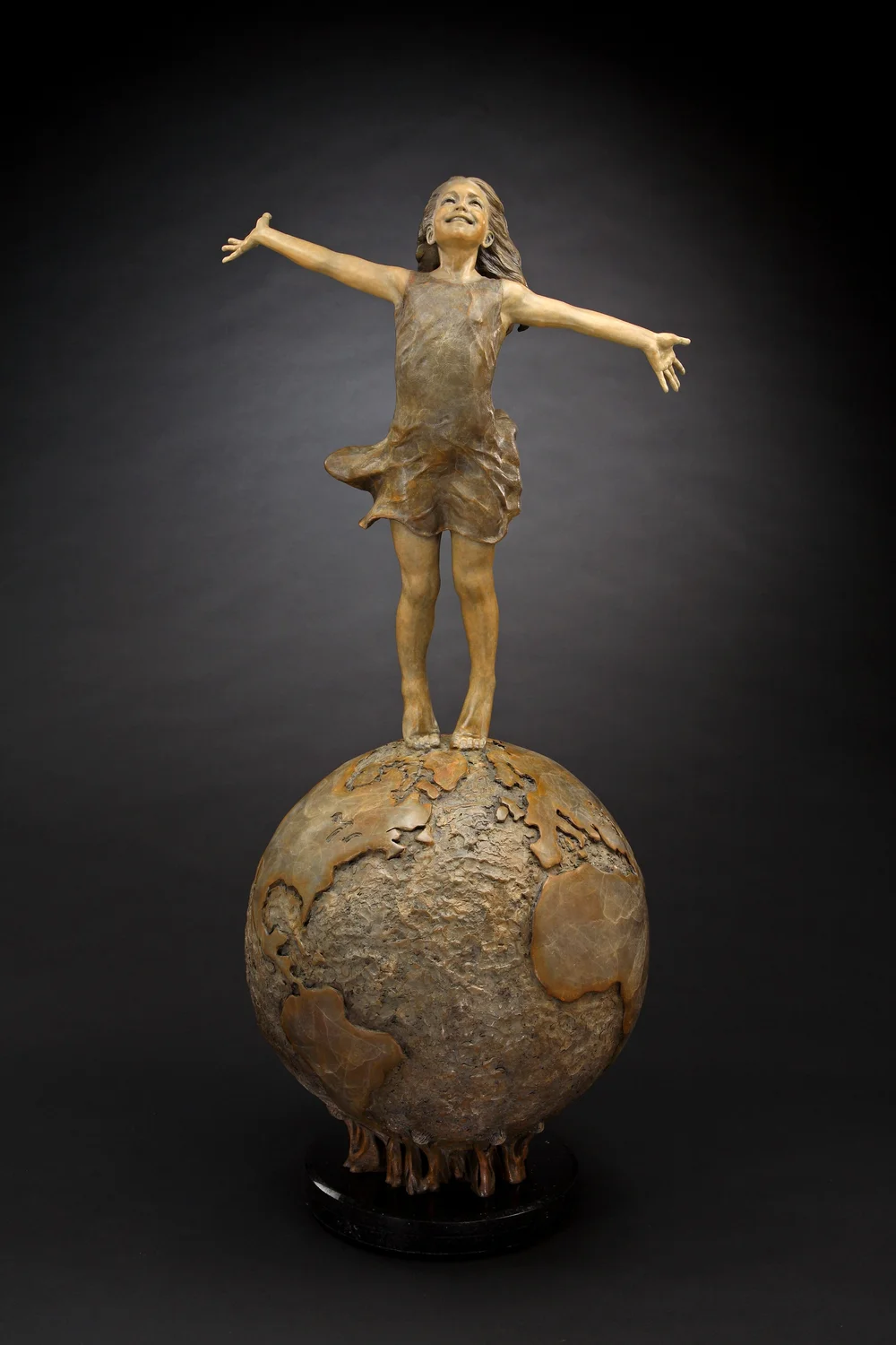 Joyful Empowerment — Figurative Bronze Sculpture - Angela Mia Studios