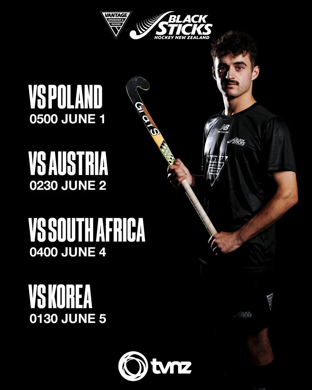 FIXTURES & TICKETS — Vantage Black Sticks