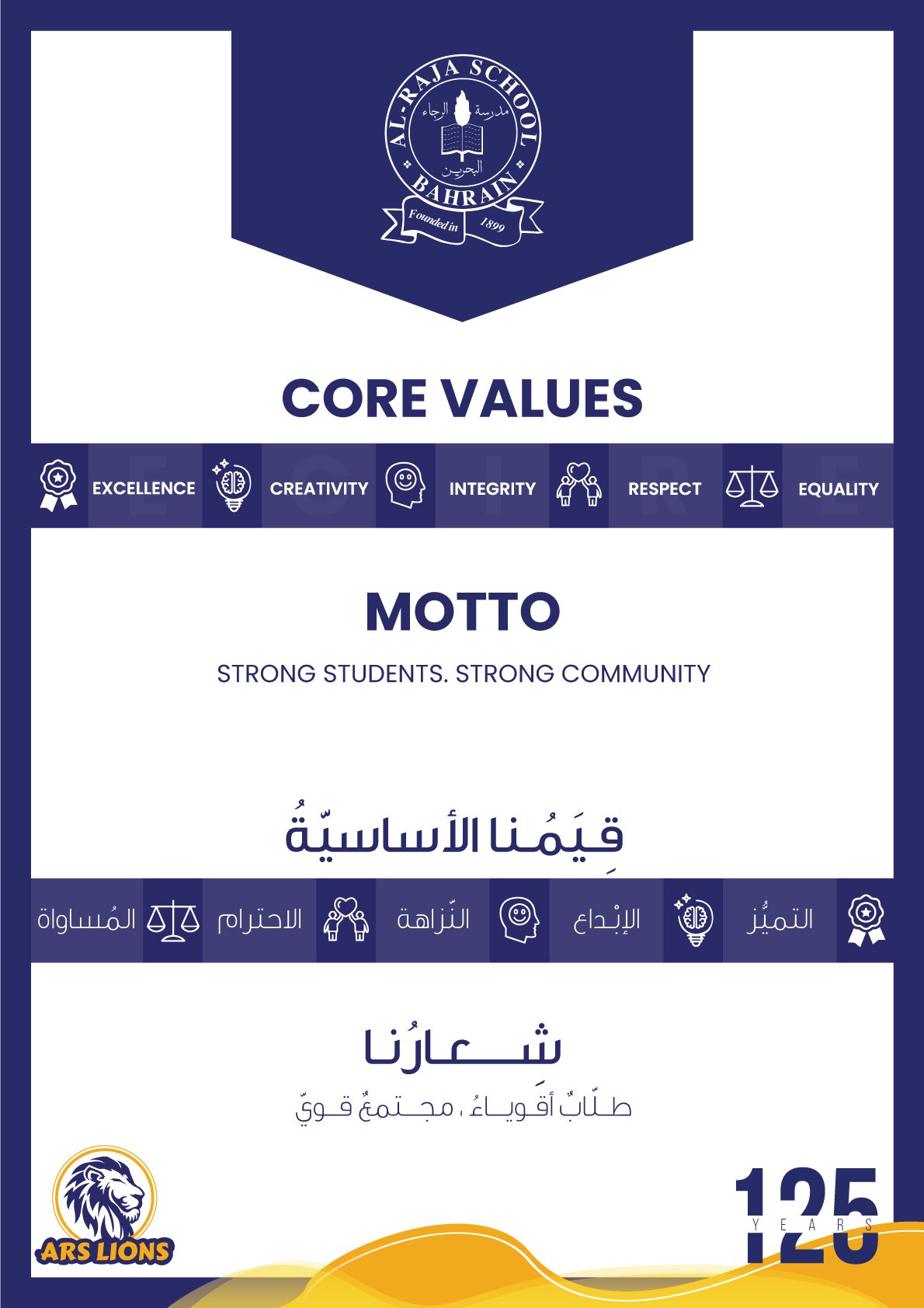 Core Values — AL RAJA SCHOOL BAHRAIN