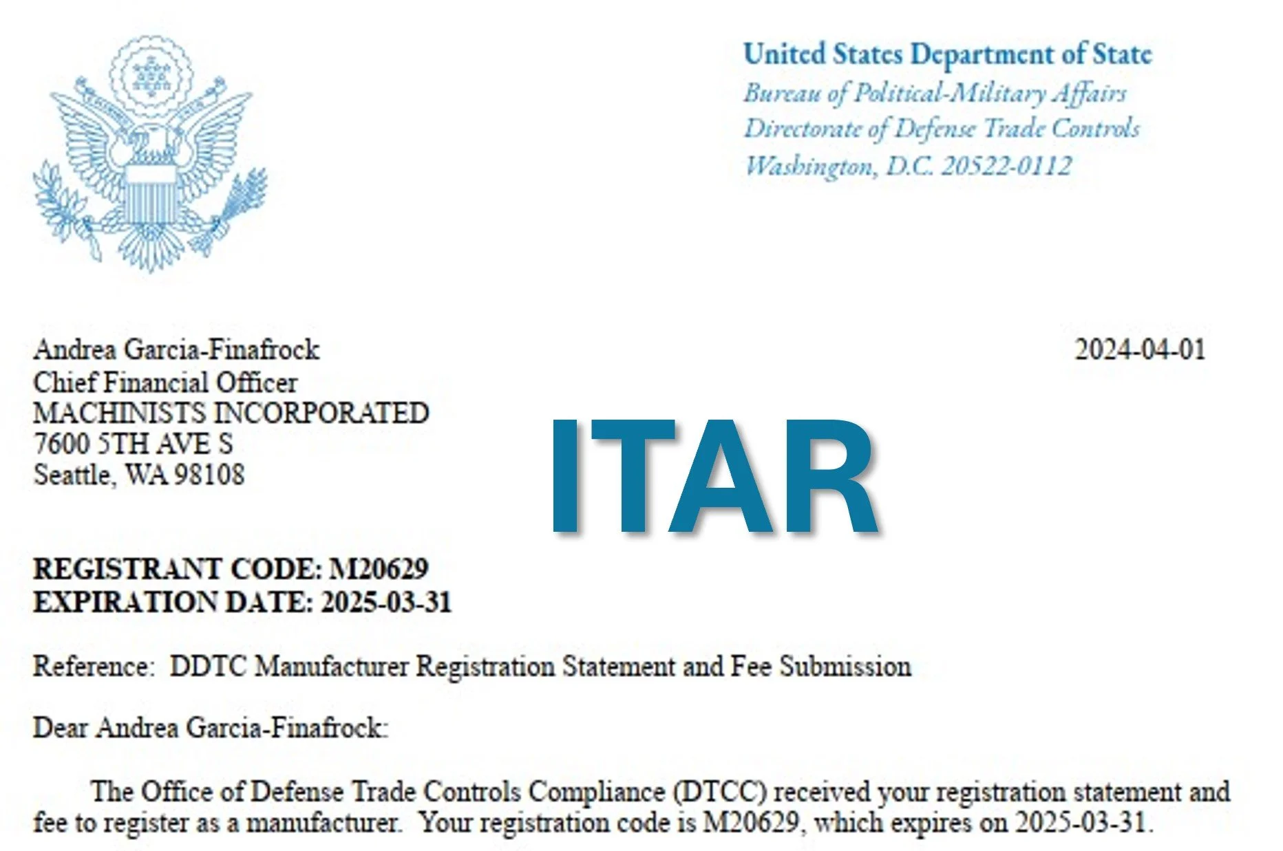 Certifications — MI: Machinists Inc.
