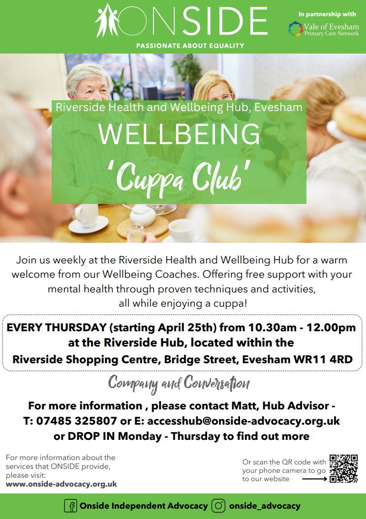 Wellbeing 'Cuppa Club' — Abbey Medical Practice