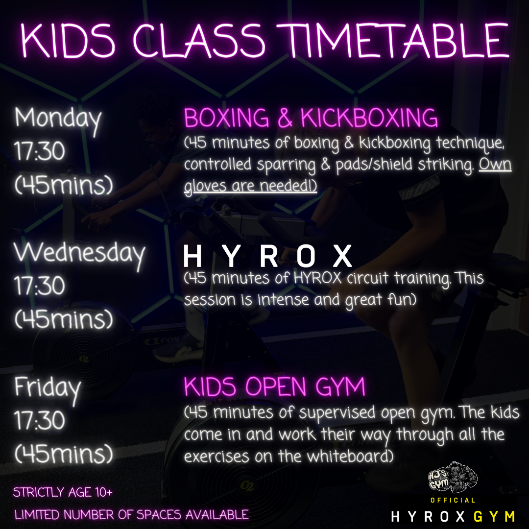 Class Timetable — AJ's Gym Peterborough