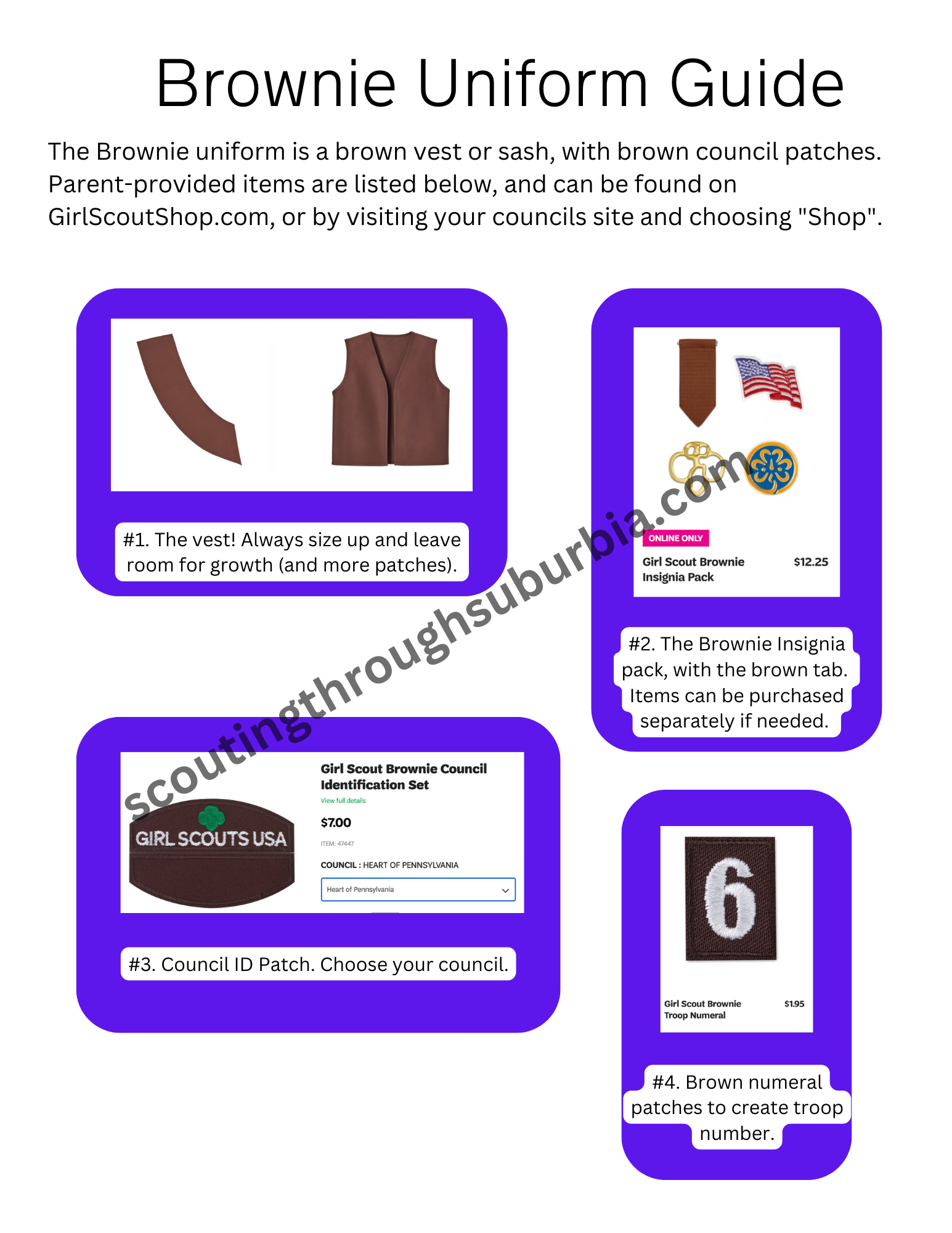Uniform Shopping Guide for All Girl Scout Levels — Scouting Through ...