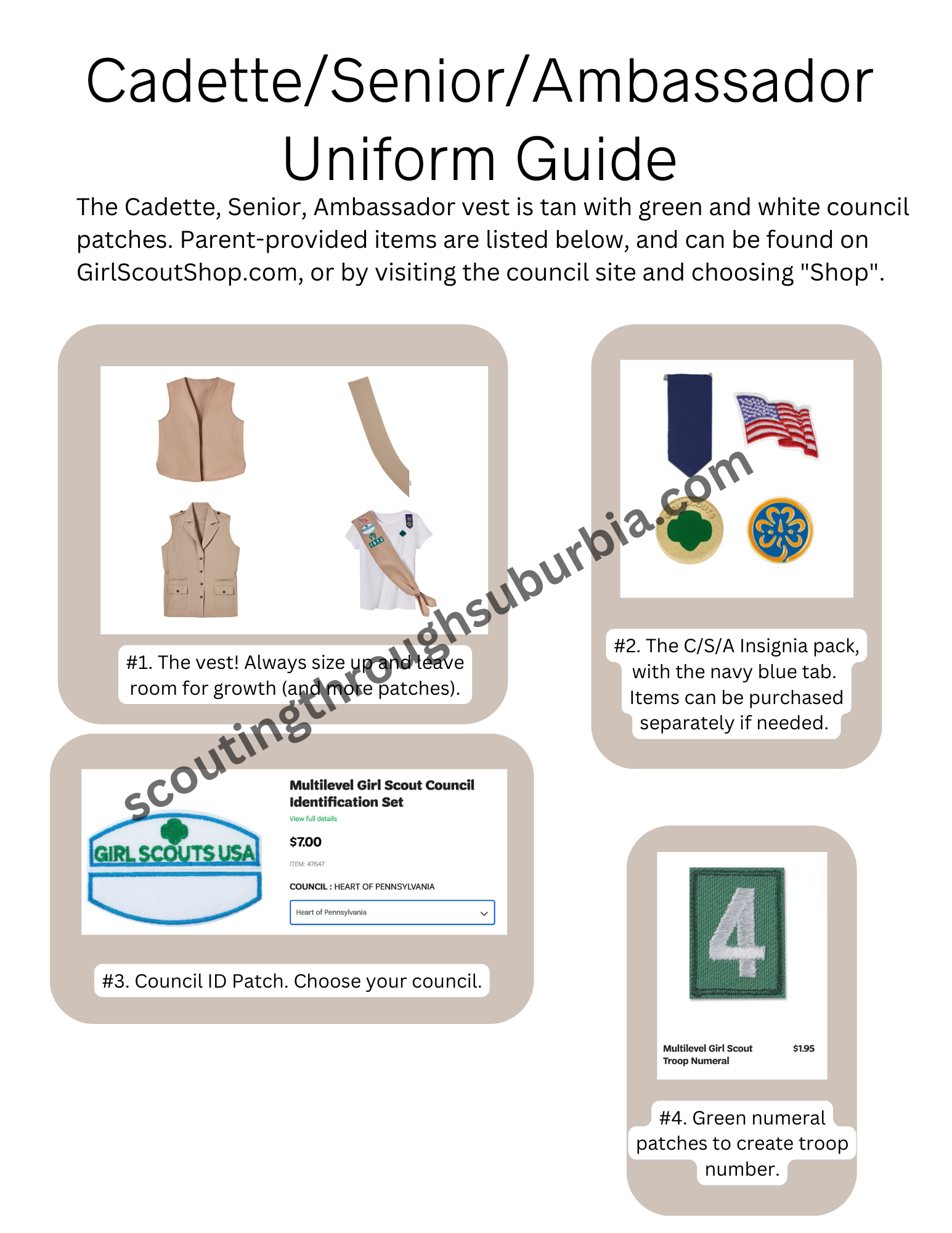 Uniform Shopping Guide for All Girl Scout Levels — Scouting Through ...