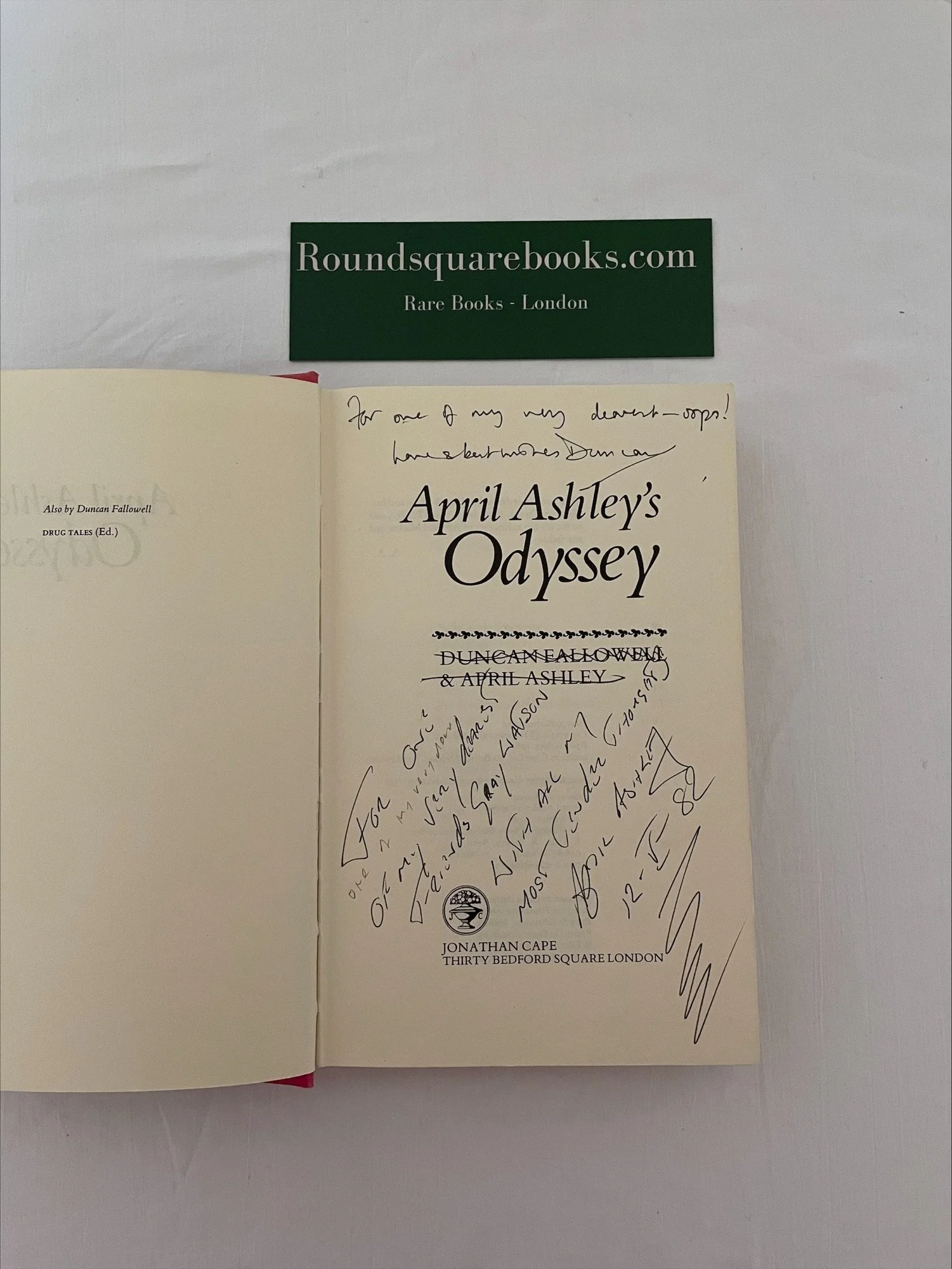 April Ashley's Odyssey - Duncan Fallowell (Signed copy ...
