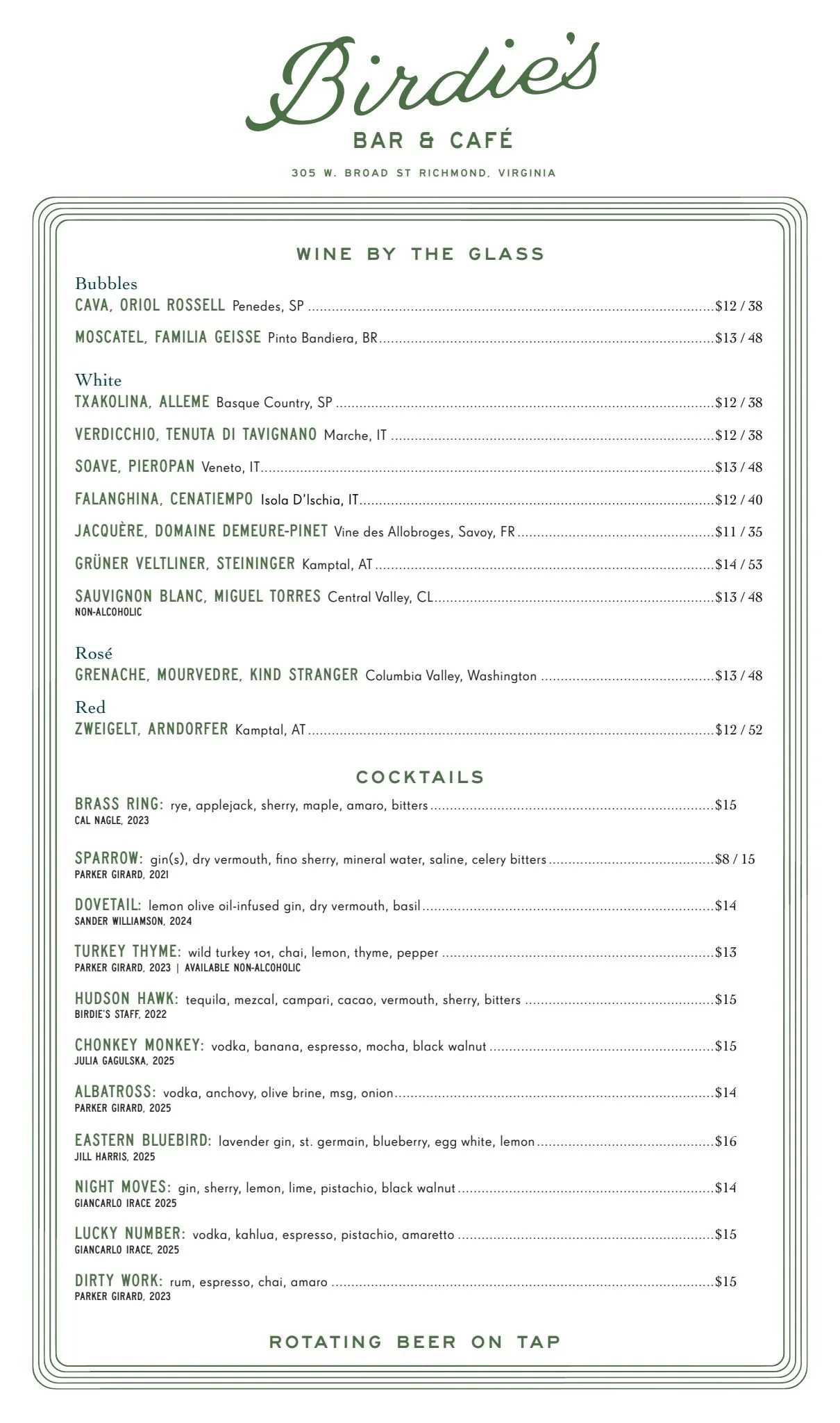 Birdie's Bar & Café