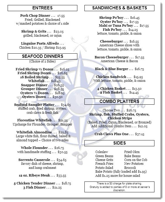 Restaurant | Grand Mariner Marina | Serving Loopers and Boaters in ...