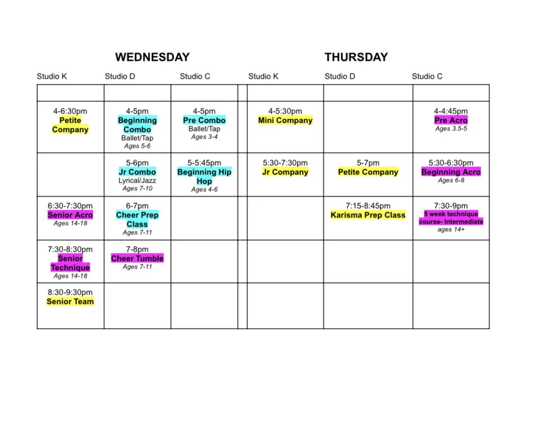 Classes — Karisma Dance Company