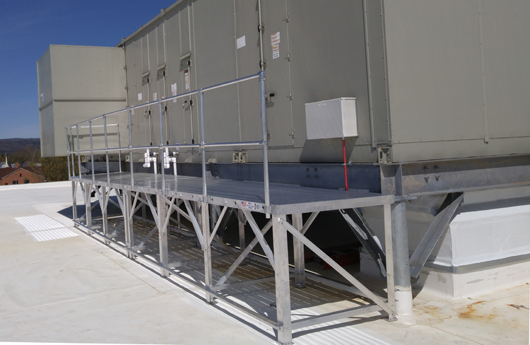 HVAC Work Platforms — Metallic Ladder