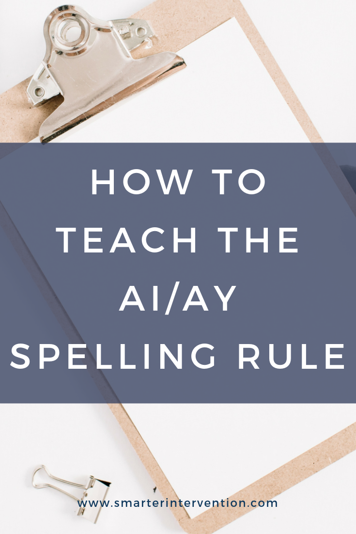 How to teach the ai/ay Spelling Rule — Ascend Smarter Intervention