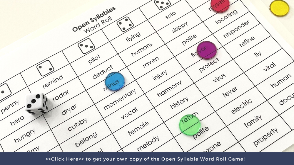 Understanding the Six Syllable Types - Open Syllables — Ascend Smarter ...
