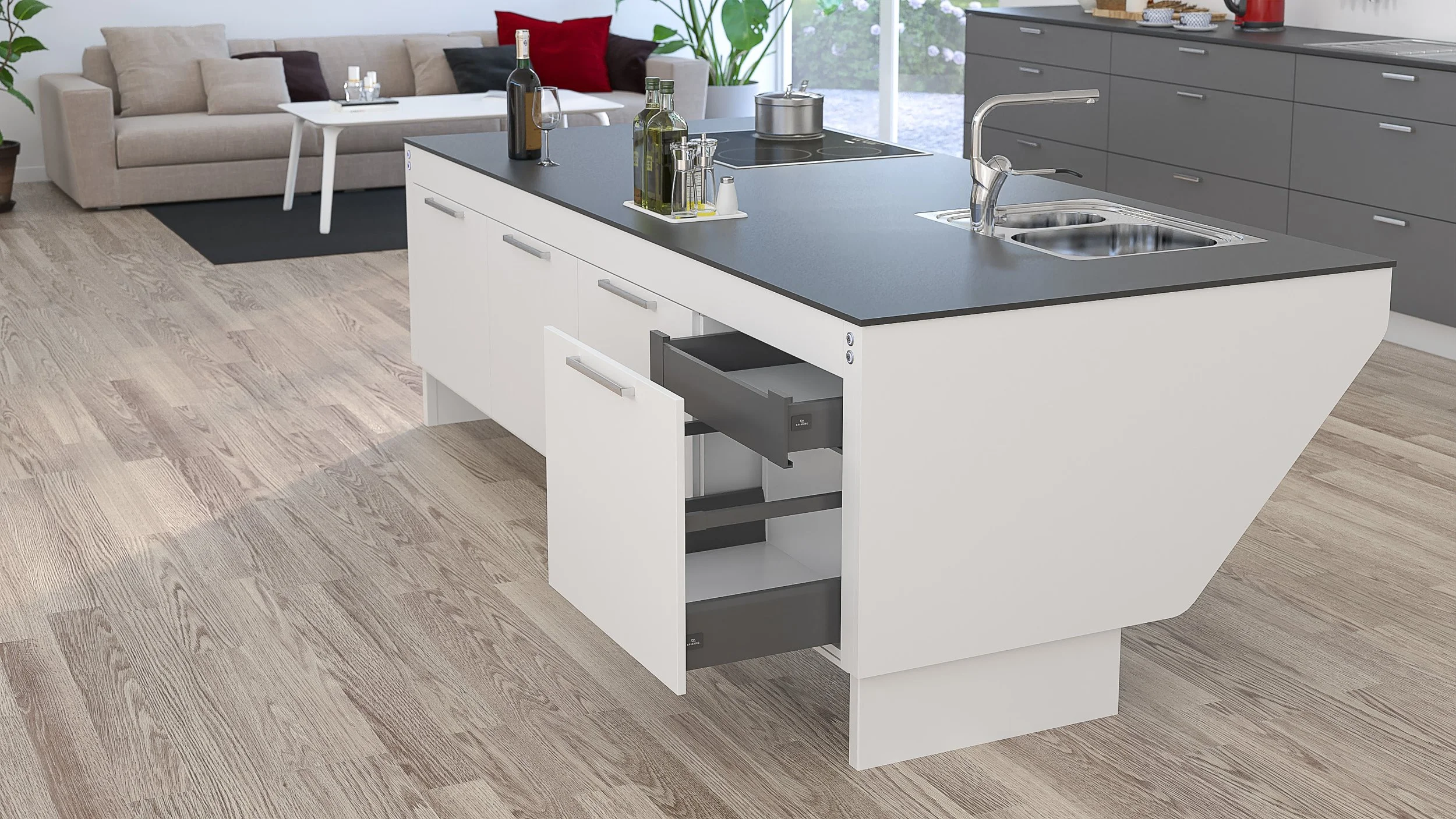 Height Adjustable Kitchen Island - Granberg Centerlift 6490H | Safe ...