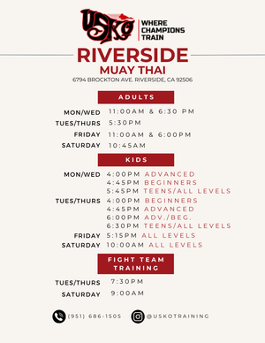 Riverside Schedule — USKO Training