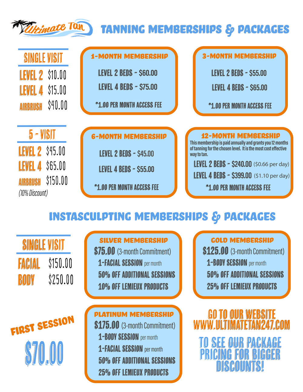 Tanning Packages — Ultimate Tan
