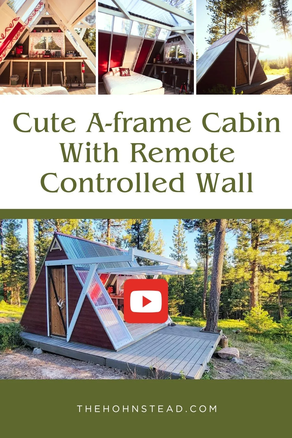 How We Built A Button-Operated A-frame Cabin (Video) — The Hohnstead ...
