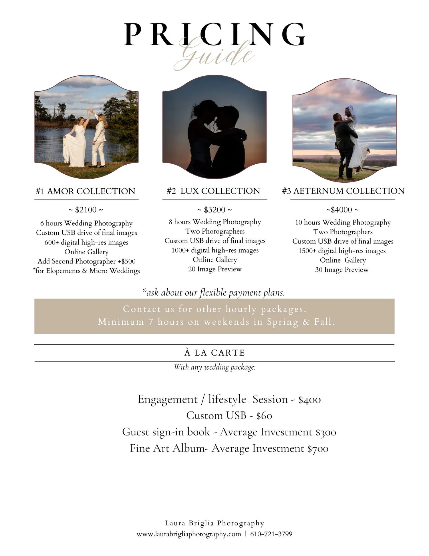 Wedding Photography Packages & Pricing | Laura Briglia Photography ...