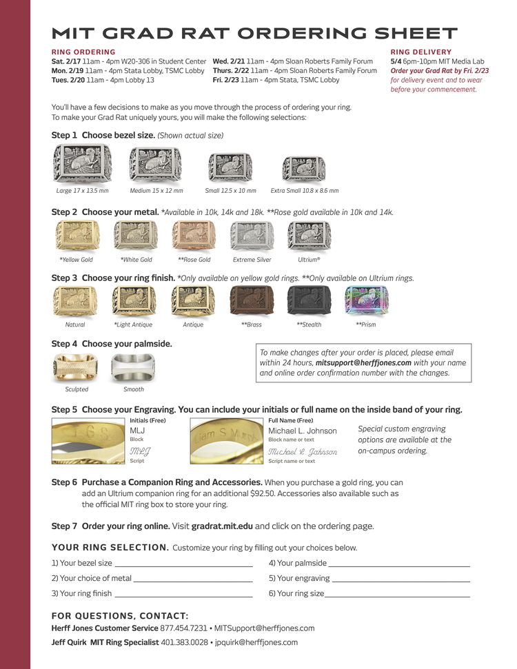 Order Online — MIT Grad Rat: The Graduate Student Class Ring