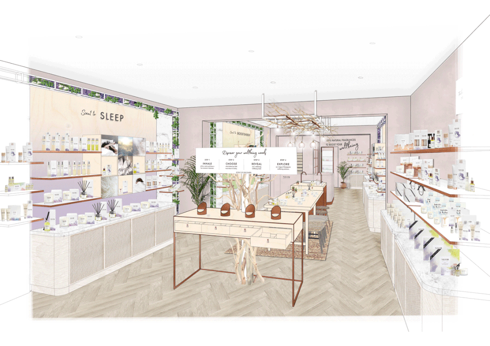 Neom Organics - Retail design