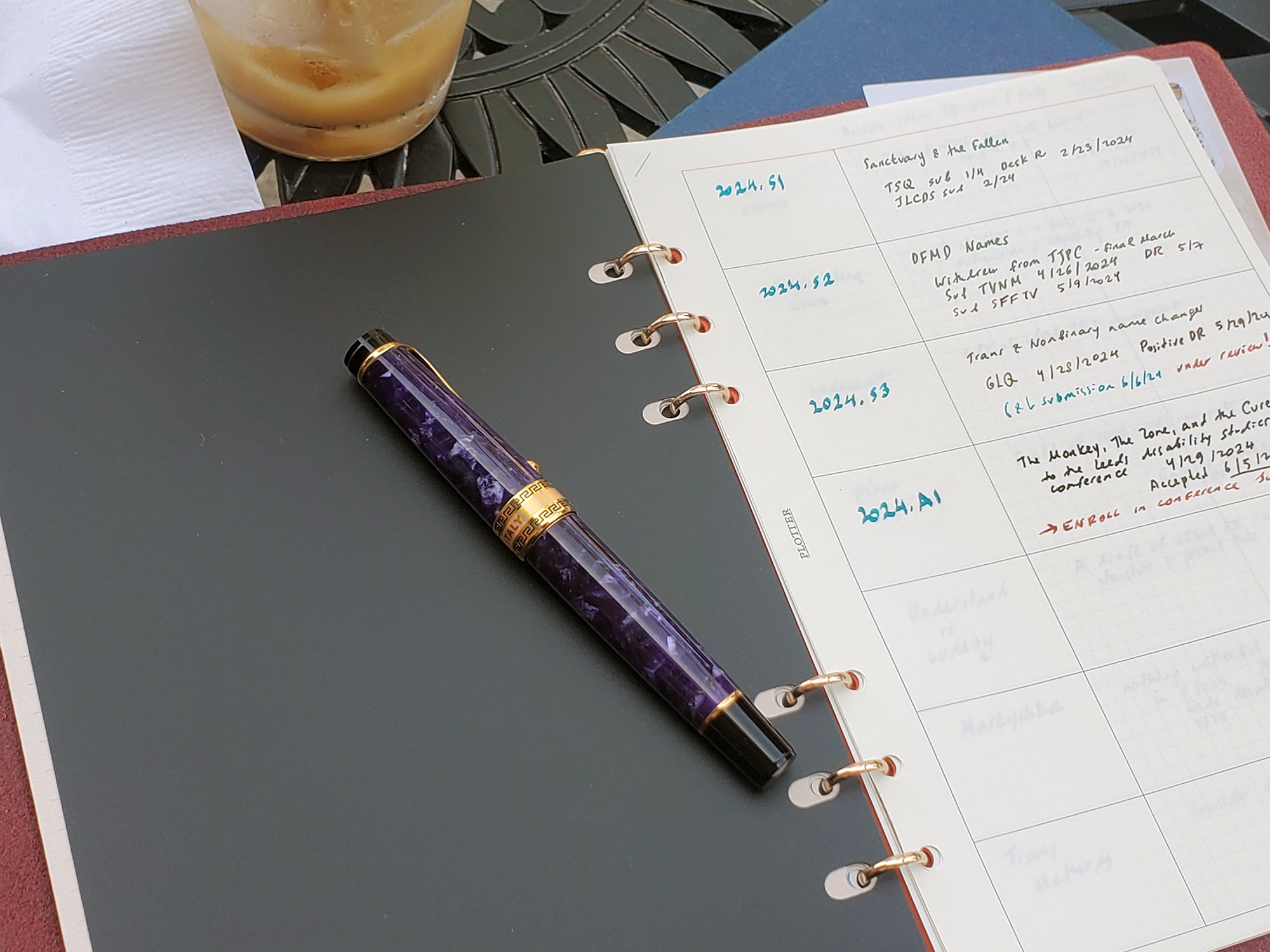 Working with PLOTTER A5: Chart Grid and Blue Quadrant Inserts — A Gathering of Curiosities