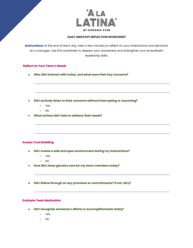 WORKSHEETS — A LA LATINA