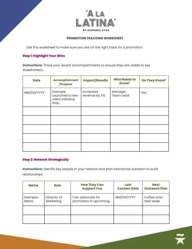 WORKSHEETS — A LA LATINA