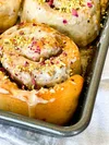 Pistachio Rose Rolls with Coconut Cream Icing – A Luxurious Vegan Treat ...