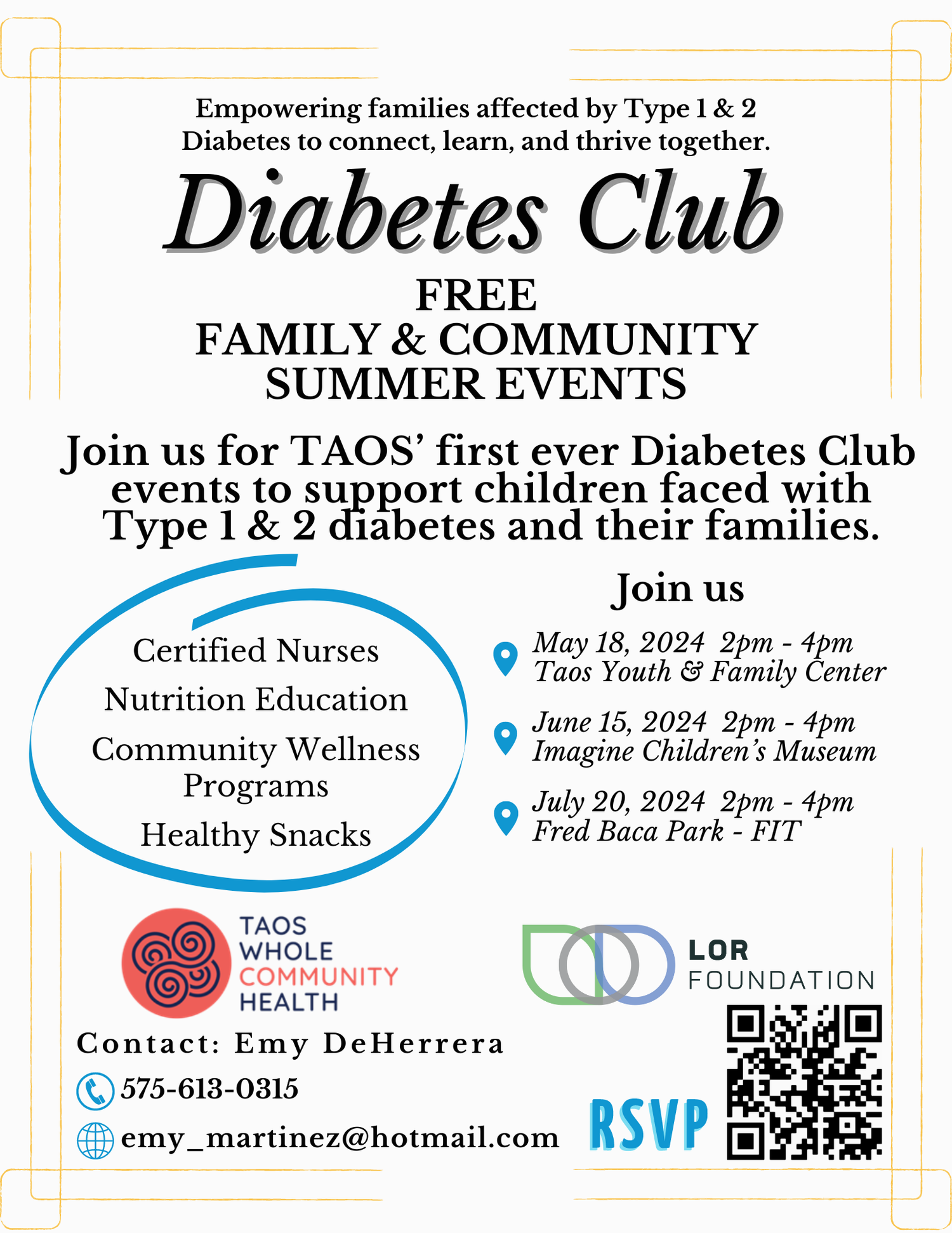 Diabetes Club — Taos Charter School