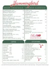 Menu — Hummingbird