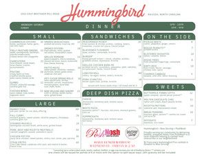 Menu — Hummingbird