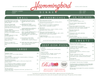 Menu — Hummingbird