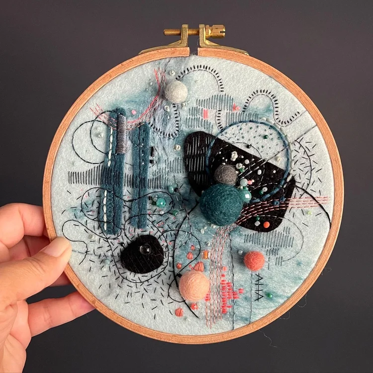Abstract Embroidery Art — Angie Hall Anderson