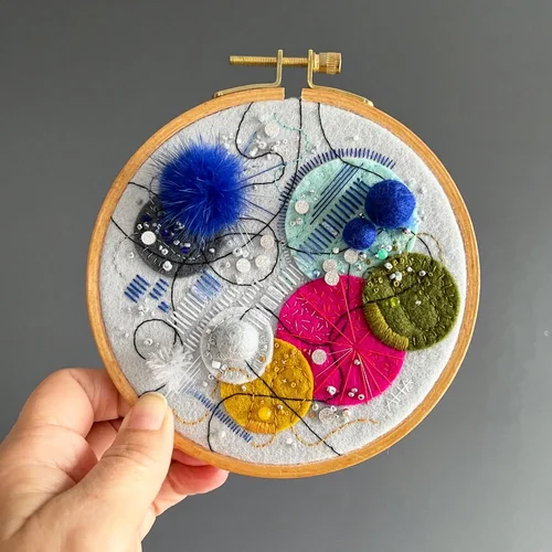 Abstract Embroidery Art — Angie Hall Anderson