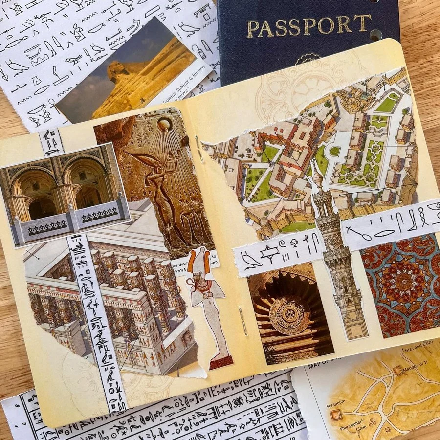 How to scrapbook a passport — Margarete Miller - Collage art