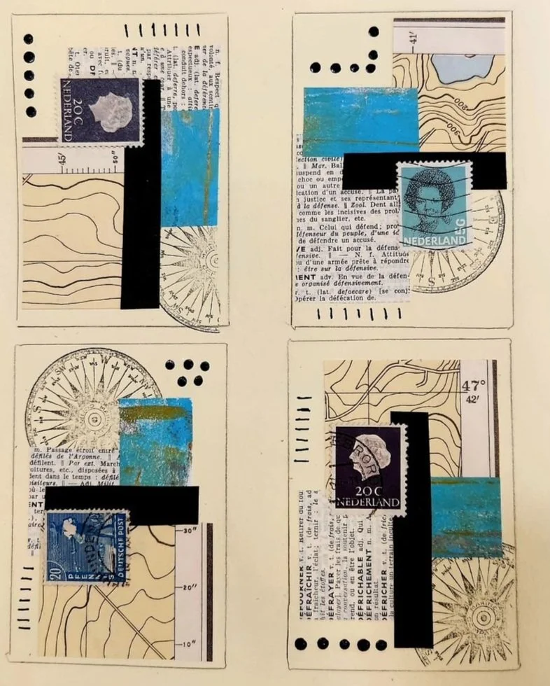 A Grid assignment challenge — Margarete Miller - Collage art