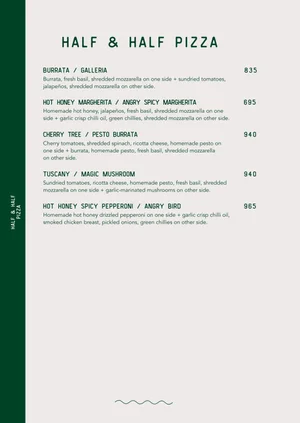 Menu — Galaxy Pizza