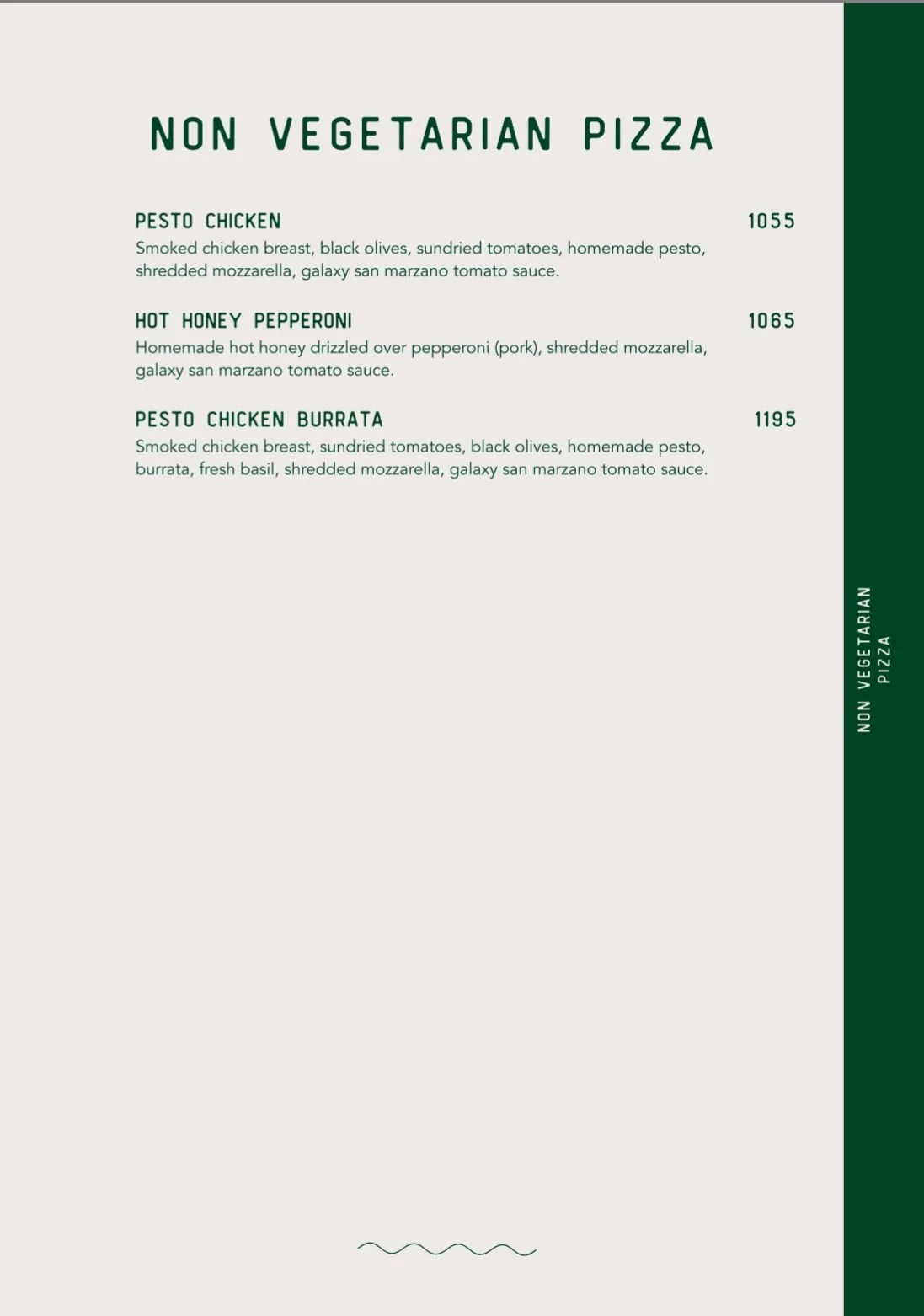 Menu — Galaxy Pizza