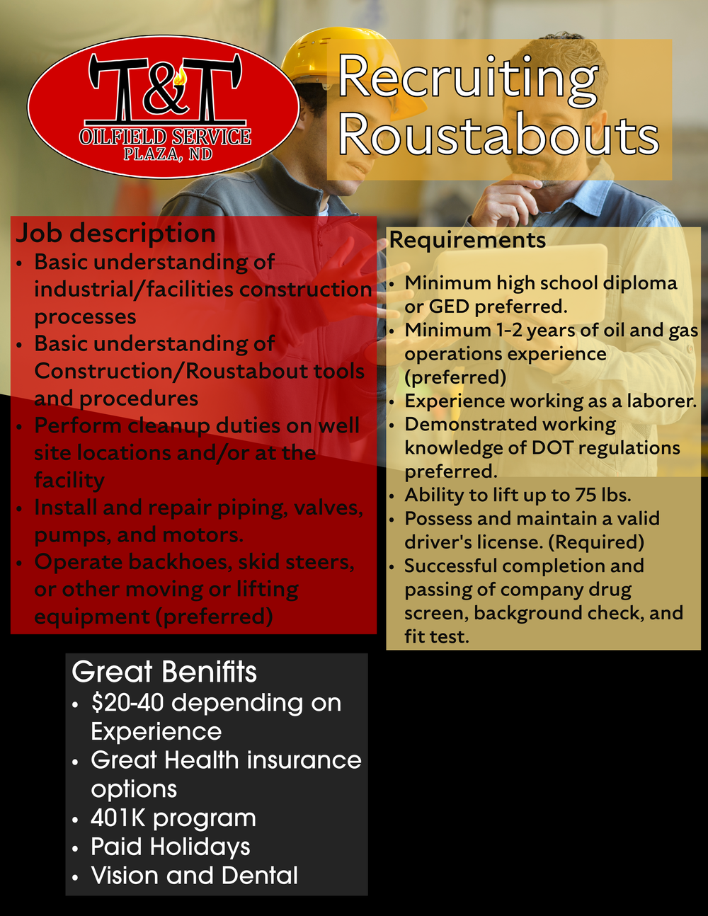 Careers — T&T Oilfield Service