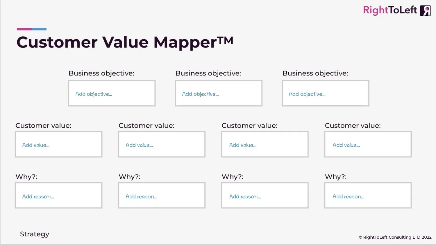How to use the Customer Value Mapper — RightToLeft Consulting