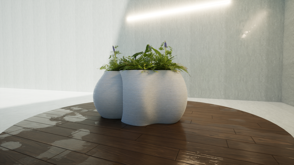 3D Printed Concrete Planters — Pikus 3D