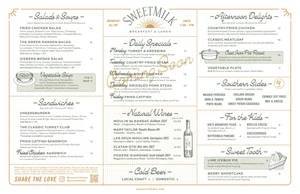 Menu — SweetMilk