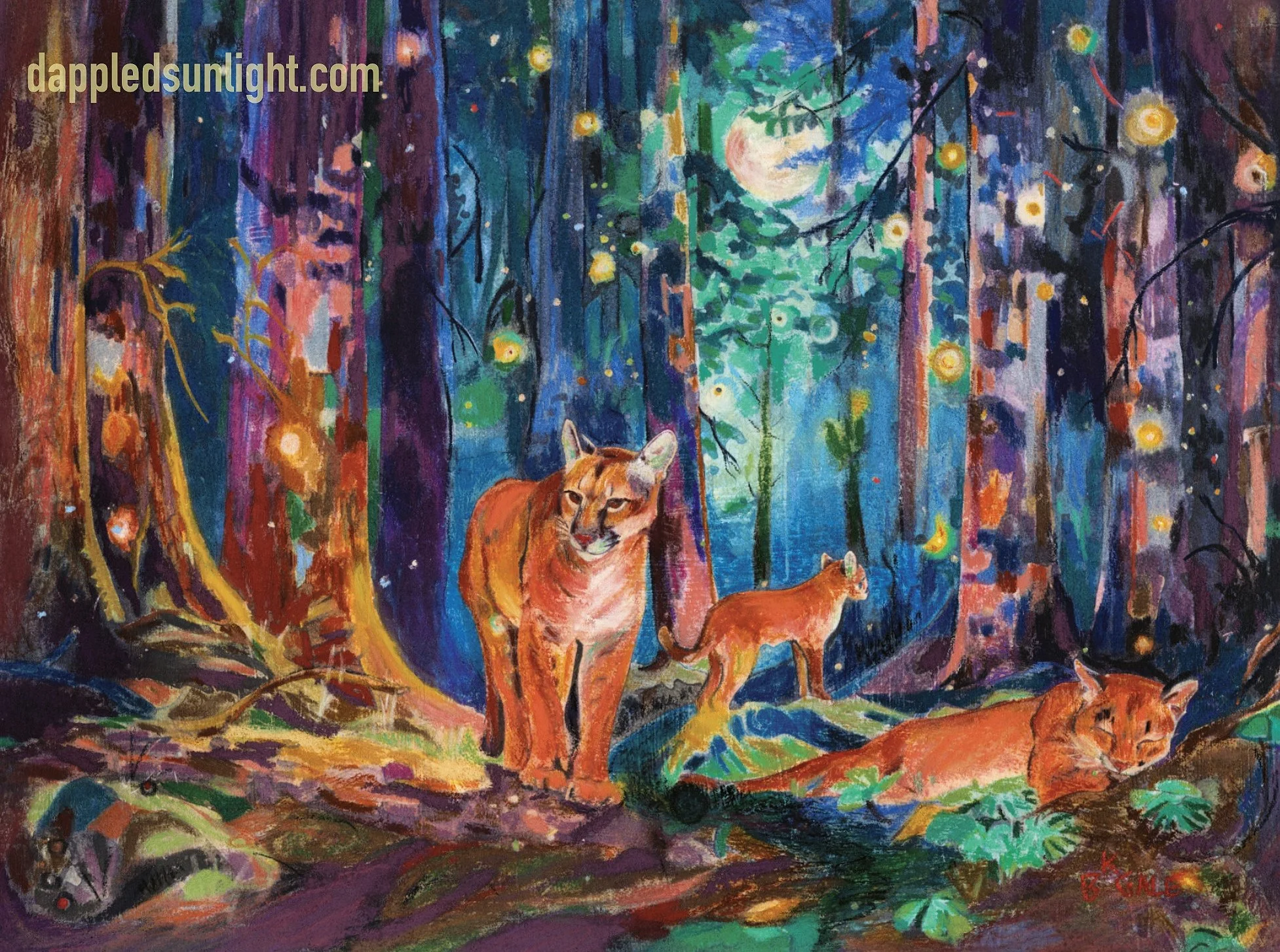 Lions and Fireflies — Dappled Sunlight Art