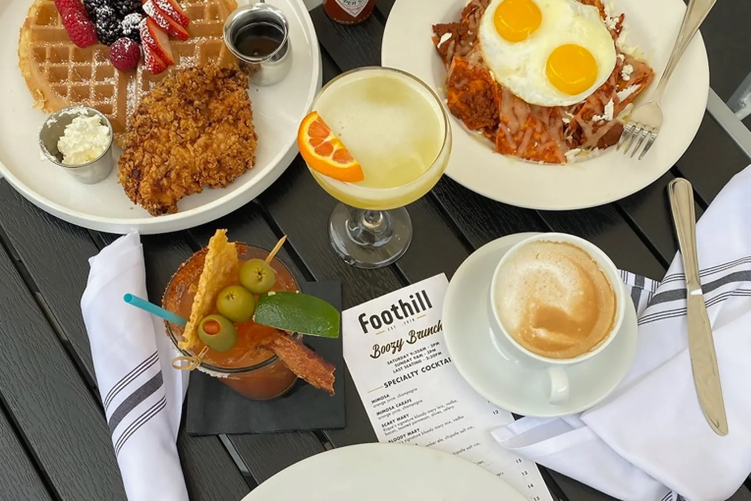 Brunch Menu — Foothill Restaurant Pasadena