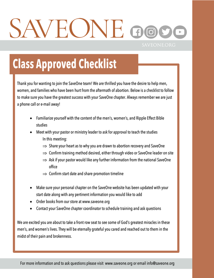 Chapter Leader Tools — Save One