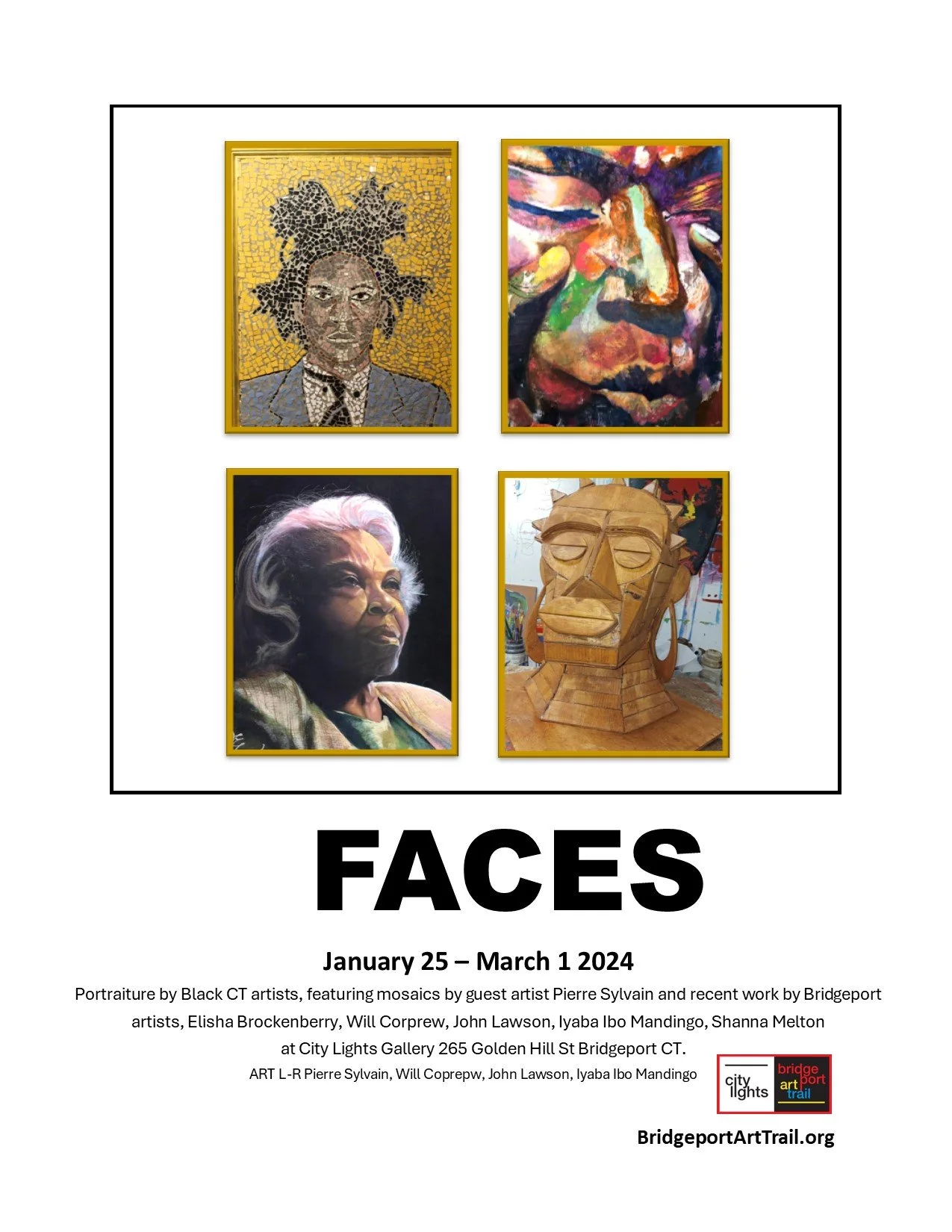 Faces Exhibit — City Lights Gallery / Bridgeport Art Trail