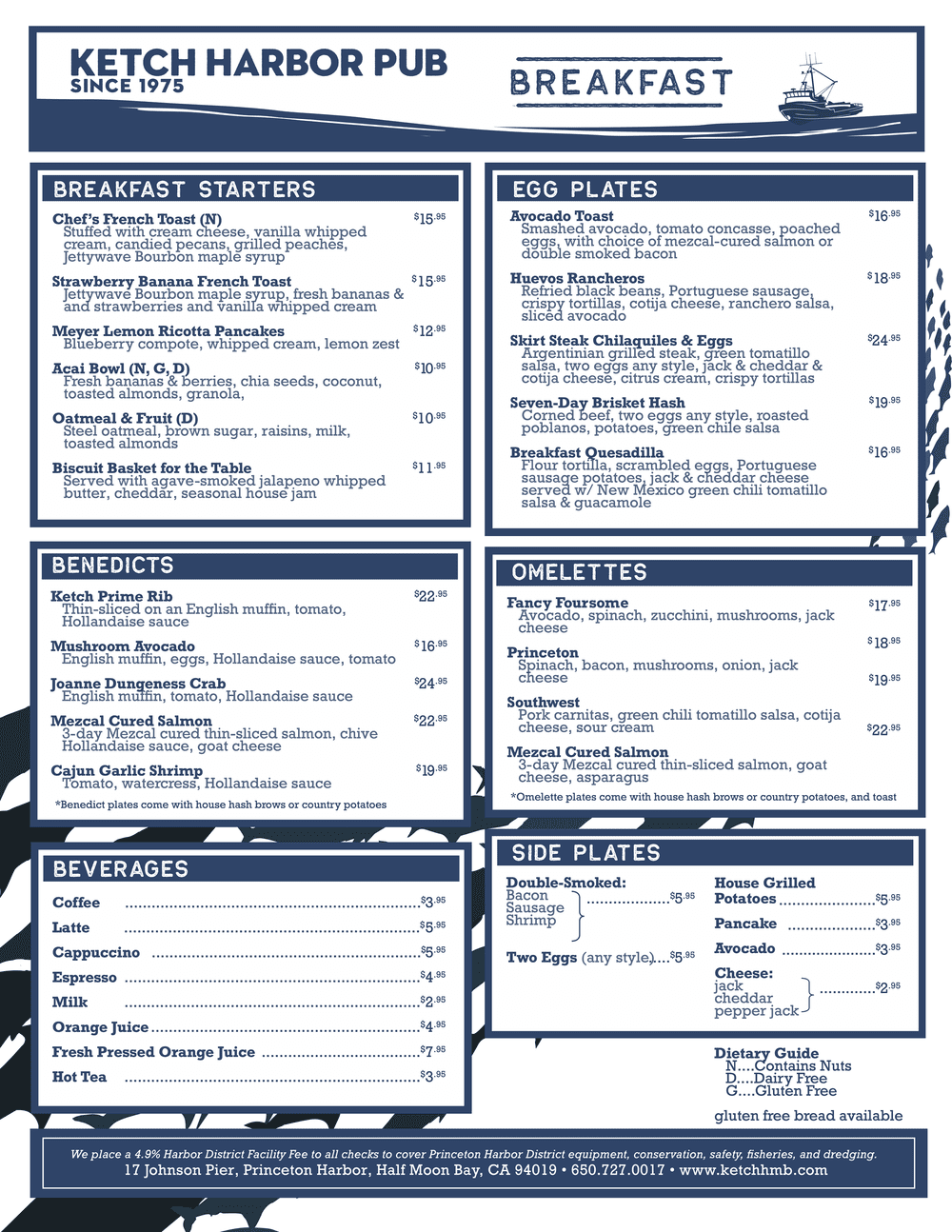 Menu | KETCH | Half Moon Bay