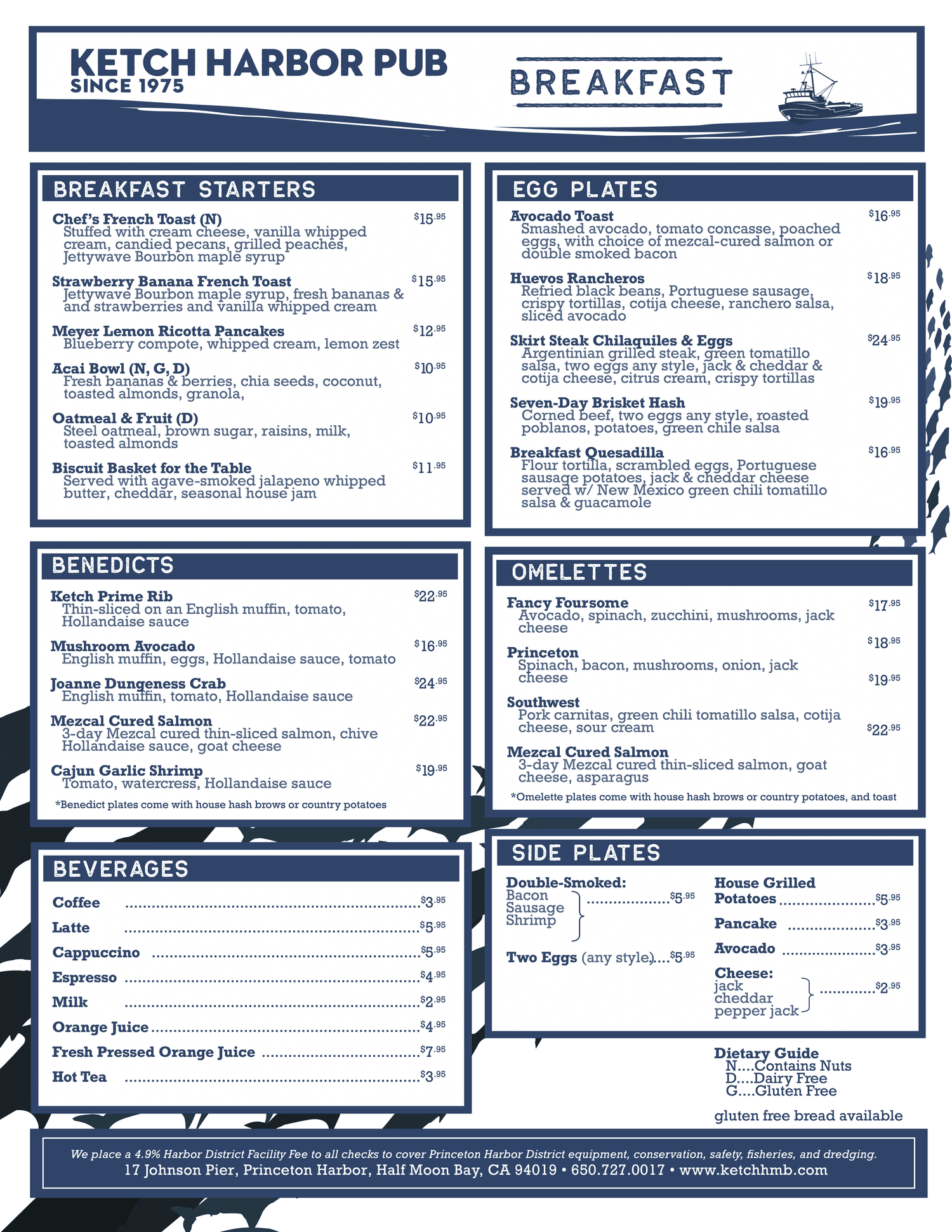 Menu | KETCH | Half Moon Bay