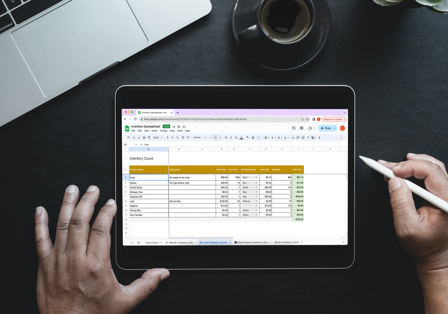 Cafe Menu Costing Spreadsheet — Coffee Business Consultant : by Laila ...
