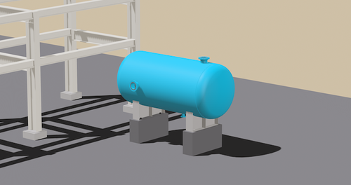 Piping Stress Analysis for Horizontal Pressure Vessel — Piping Stress